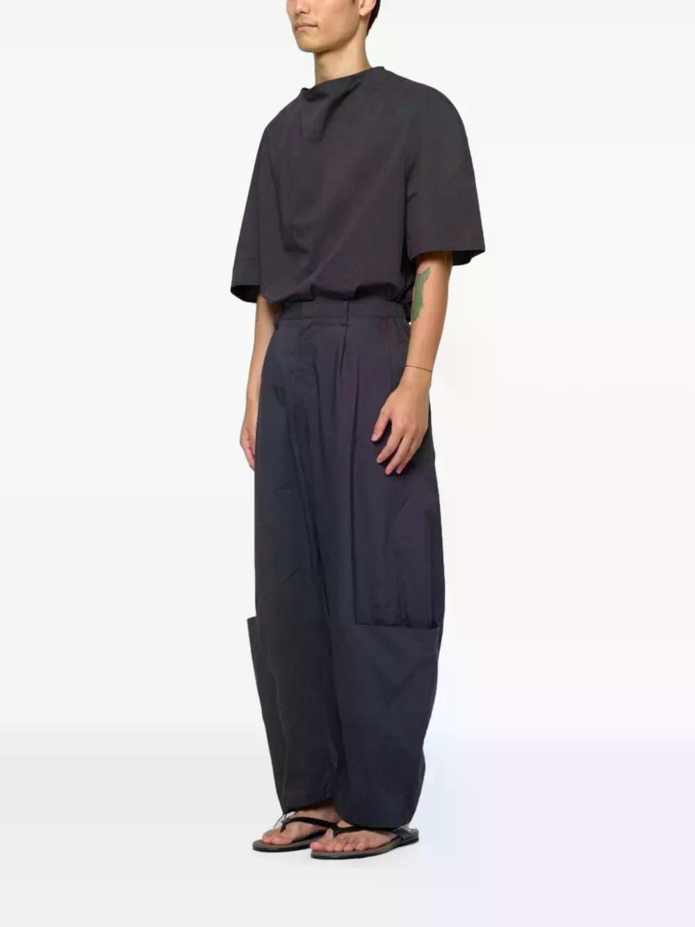 AMOMENTO Amomento Poplin Pocket Detail Trousers