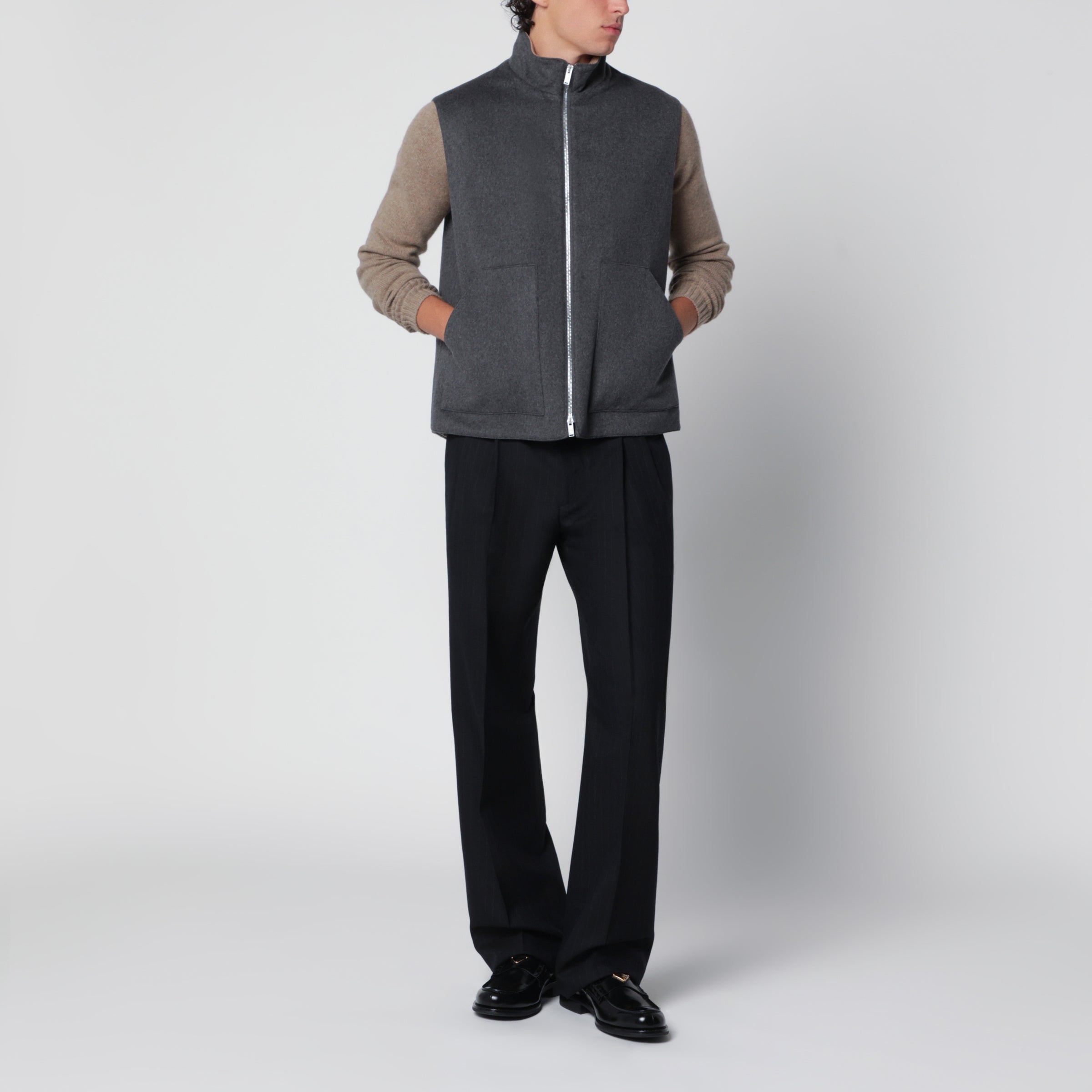 LARDINI Lardini Wool Pinstripe Pleated Trousers