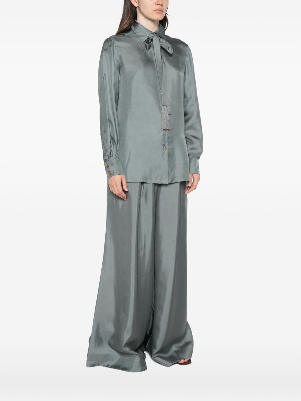 ZIMMERMANN Zimmermann Silk Shirt with Tie Detail