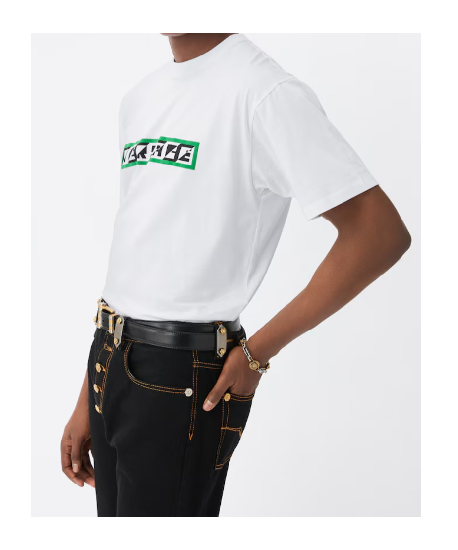VERSACE Printed Cotton-Jersey Regular T-Shirt