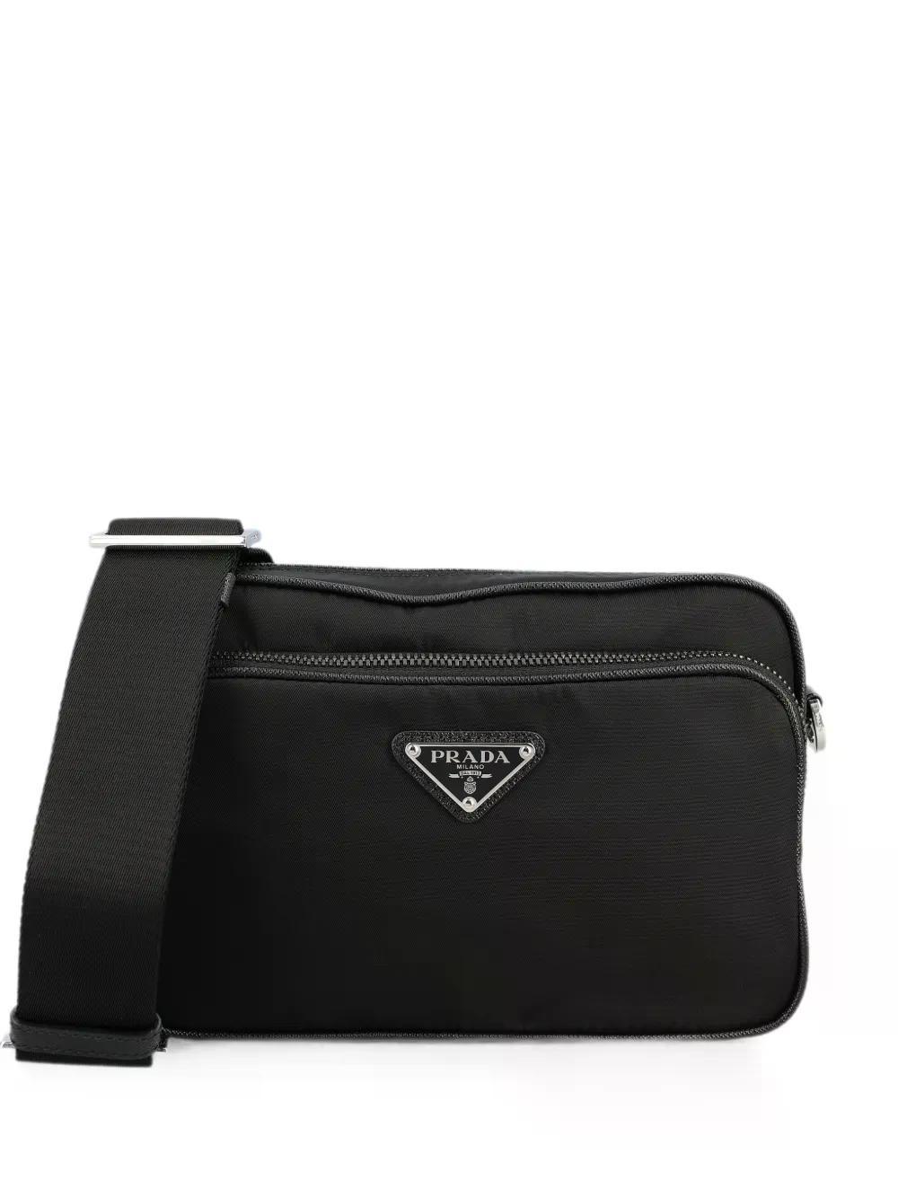 PRADA Prada Logo Plaque Crewneck T-Shirt