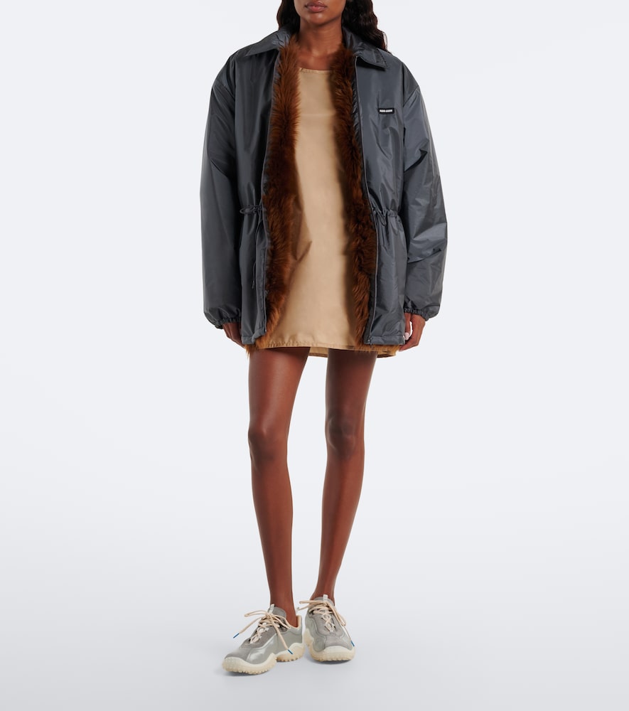 MIU MIU Miu Miu Bubble Suede Trimmed Sneakers