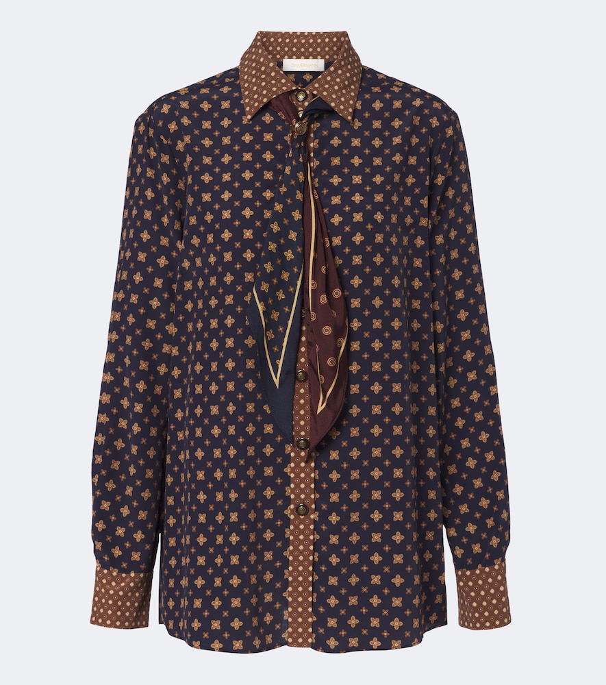 ZIMMERMANN Zimmermann Printed Tie-Neck Blouse