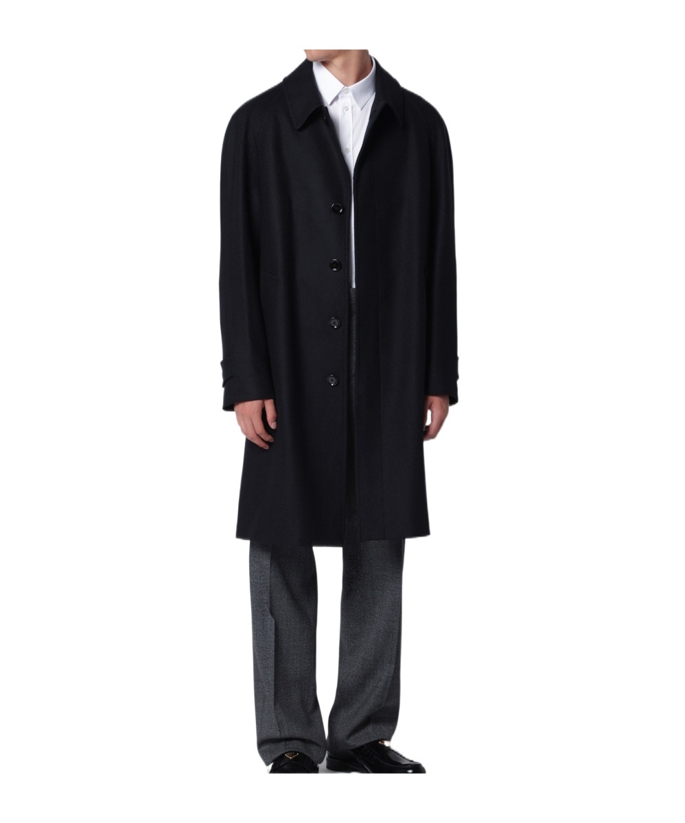 LARDINI Lardini Herringbone-Weave Raglan-Sleeve Coat