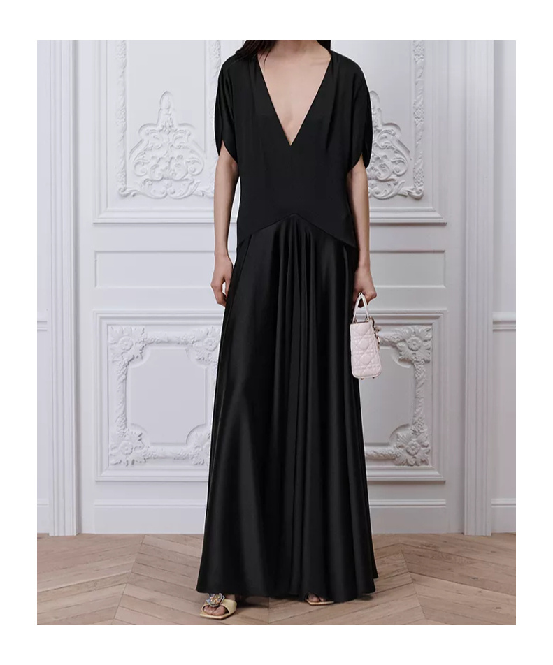 DIOR Dior V-Neck Long Flared Dress