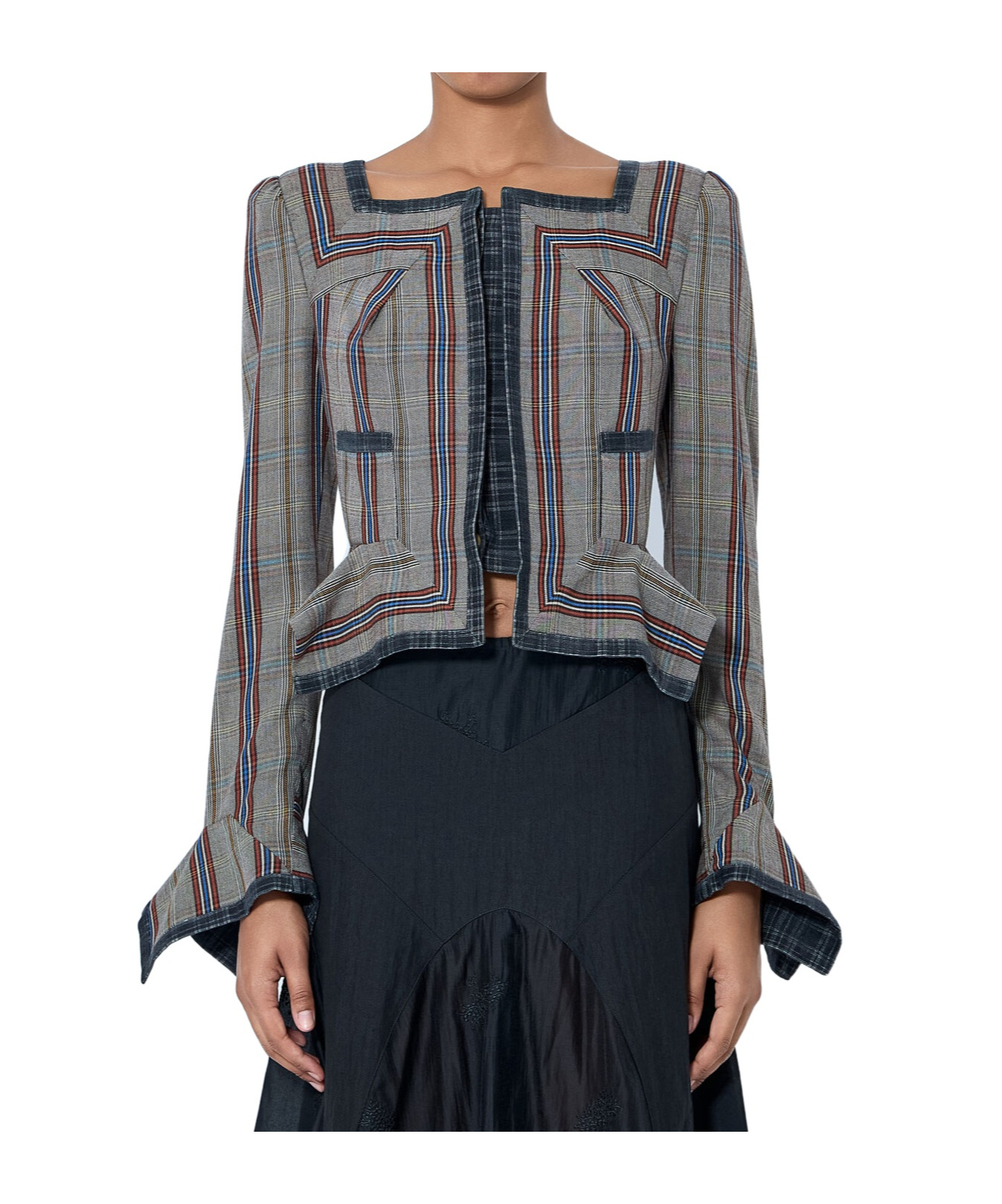 VIVIENNE WESTWOOD Vivienne Westwood Square Neck Jacket with Ruffled Hem