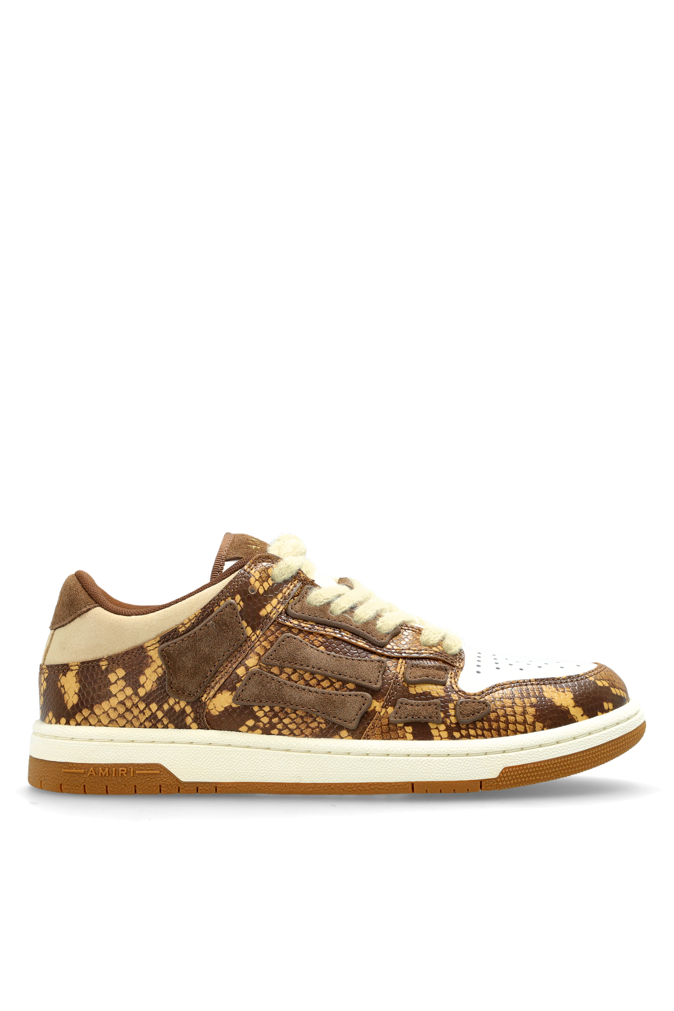 AMIRI Amiri "Skel Top Low" Snakeskin Detail Sneakers