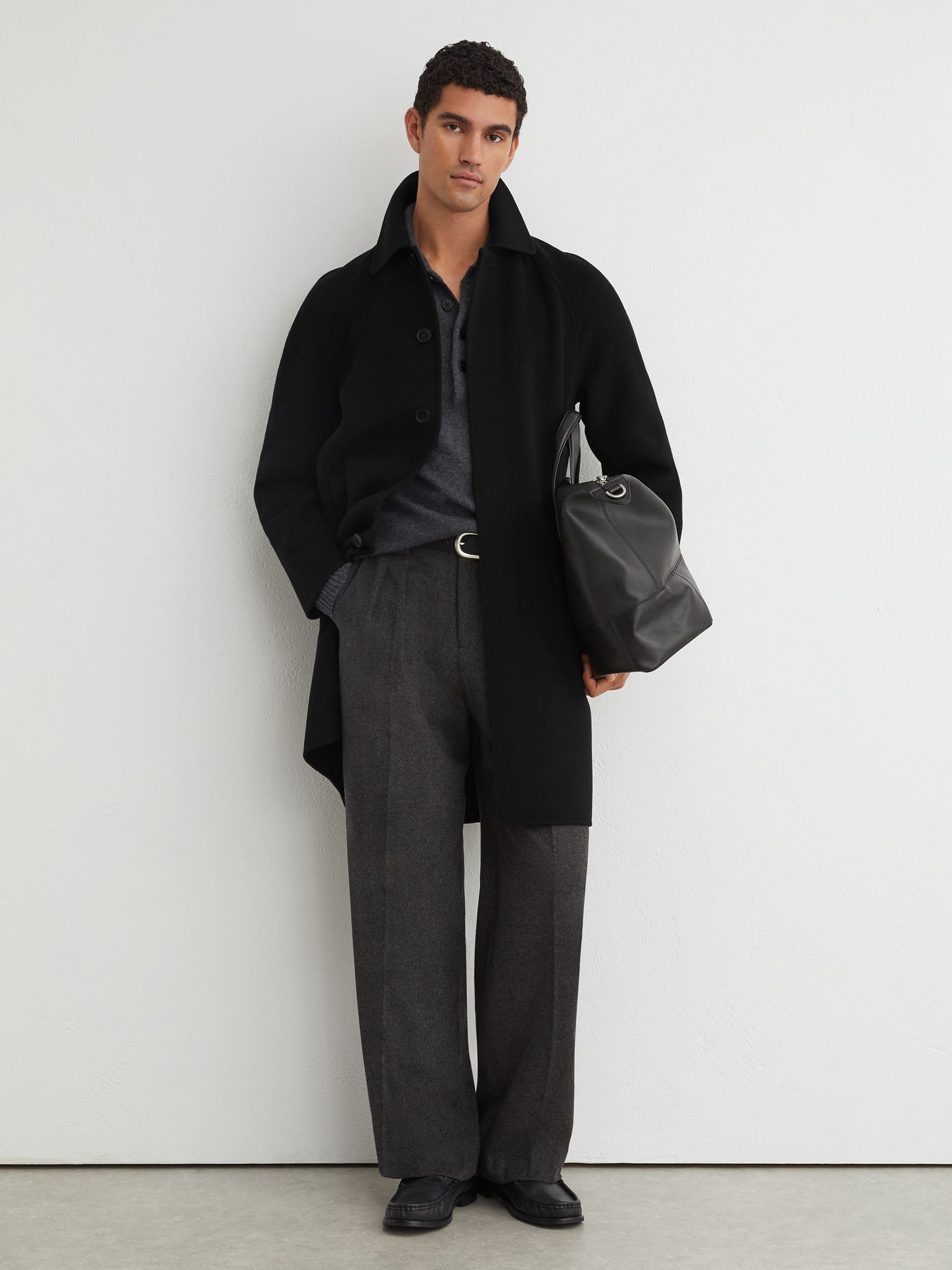 REISS Reiss McCullough Wool-Blend Raglan Overcoat