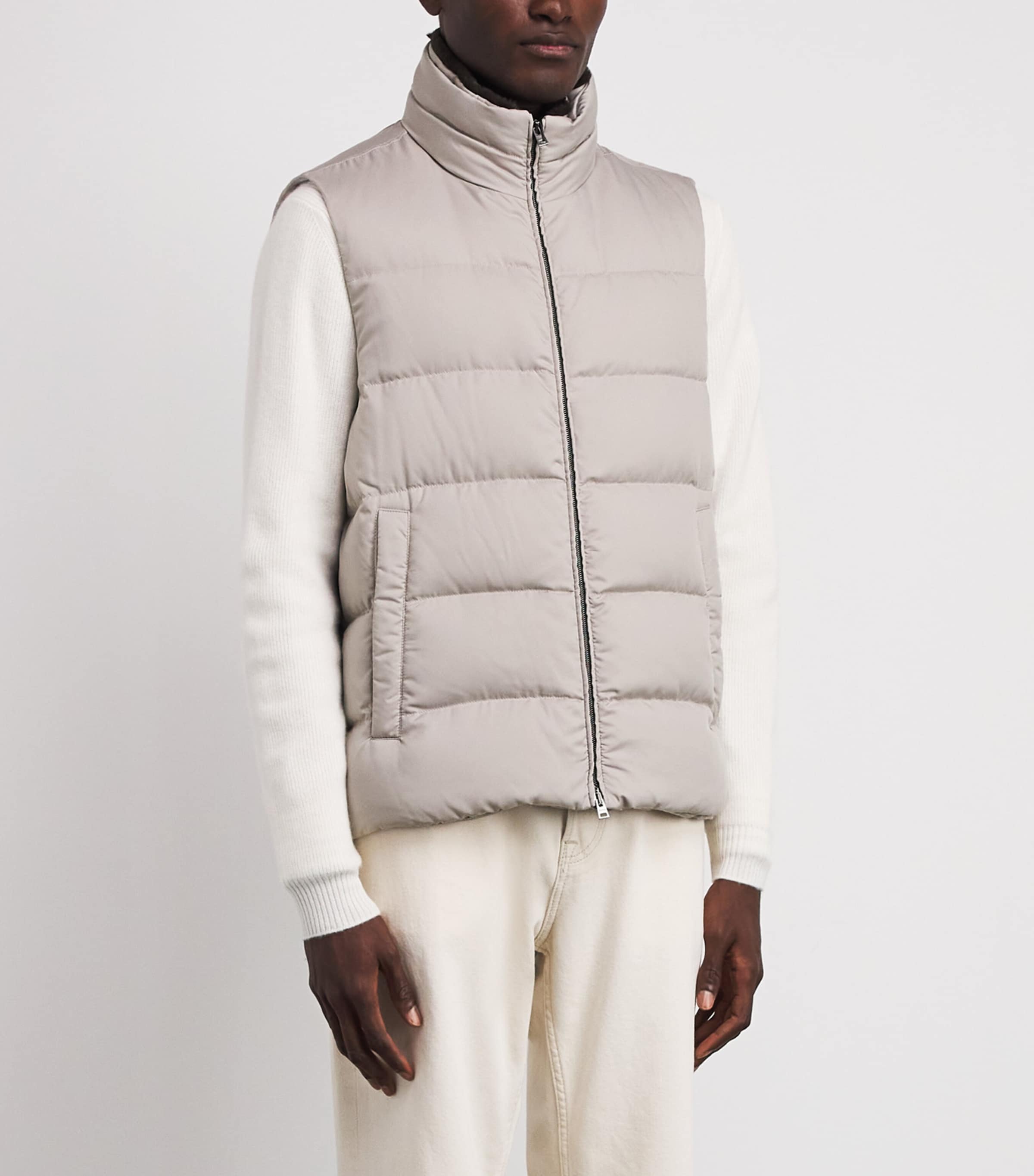 HERNO Herno Quilted Down Gilet with Stand Collar