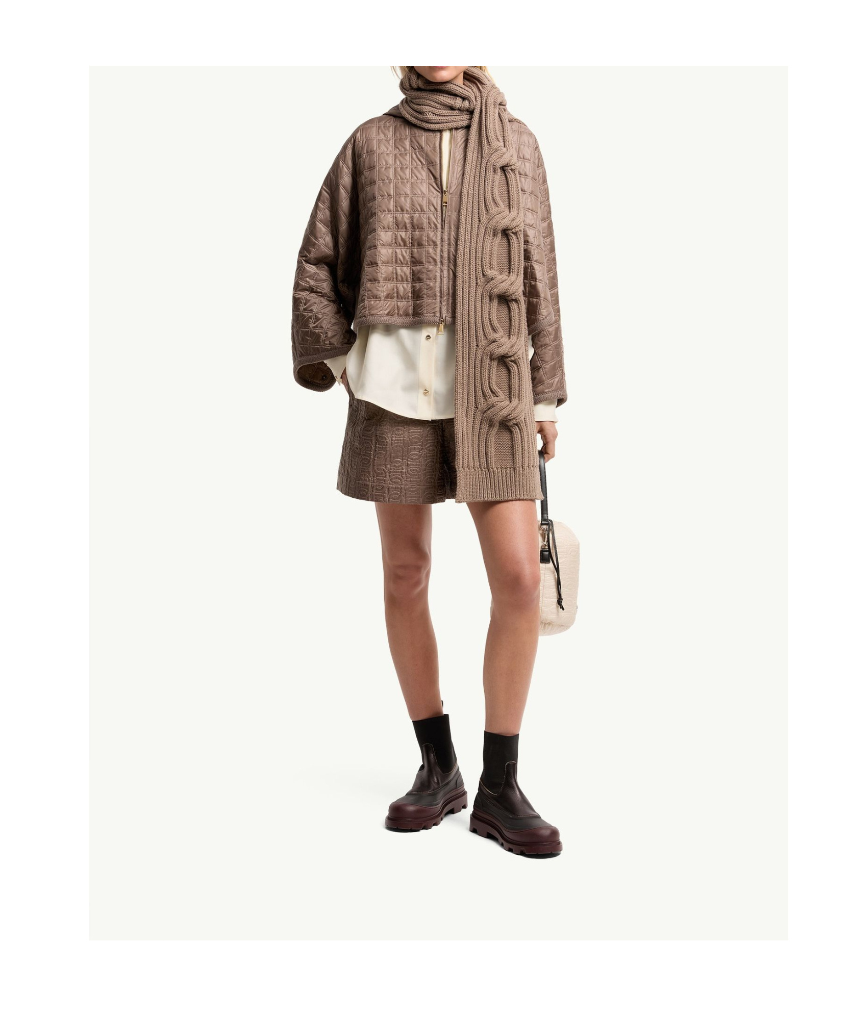 MONCLER Moncler Quilted Hooded Cape
