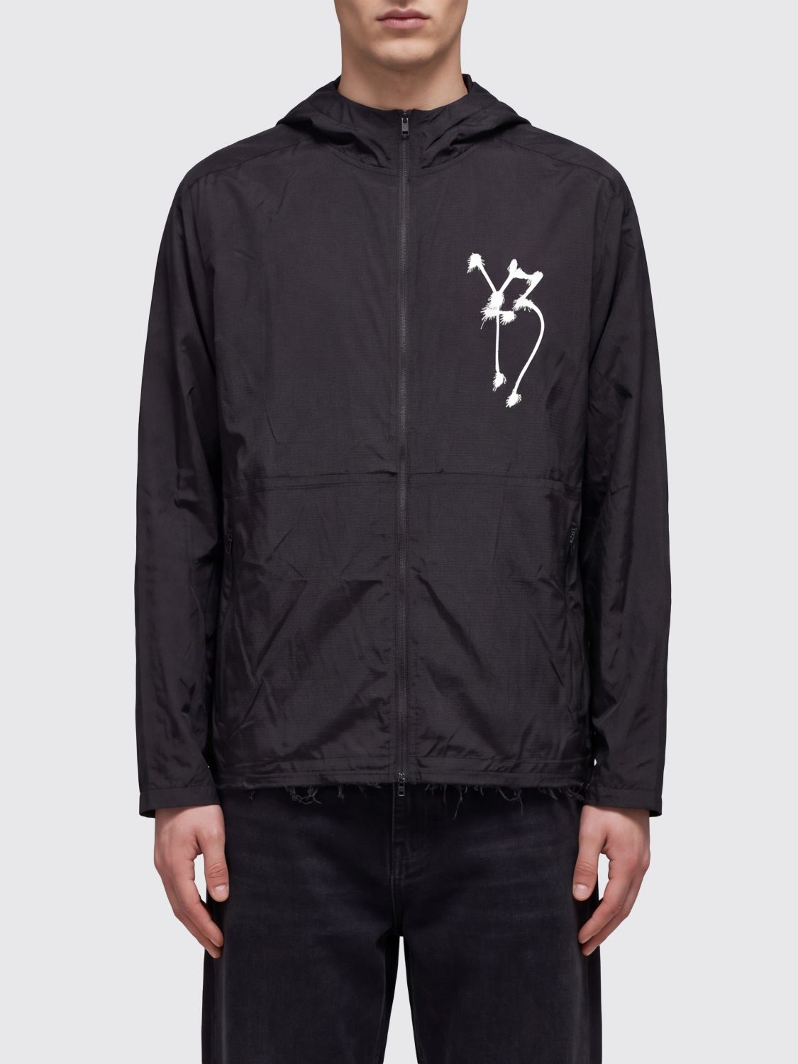 Y3 Y-3 Hooded Jacket with Graphic Print