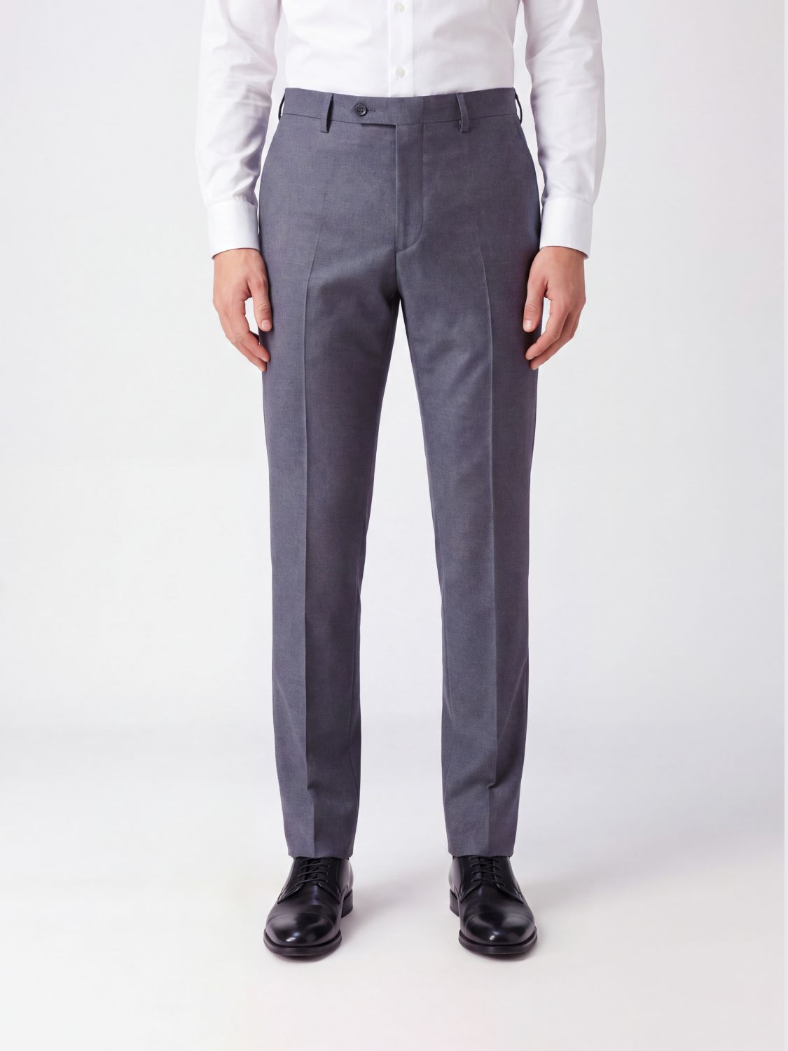 INCOTEX Incotex Slim Fit Wool Flannel Chinos with Off-Centre Closure