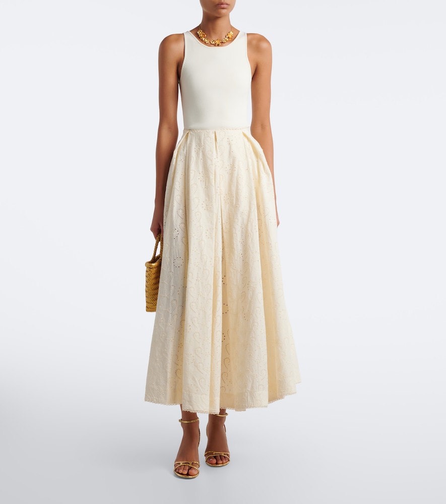 AGUA BENDITA Agua by Agua Bendita Delta Broderie Anglaise Maxi Skirt