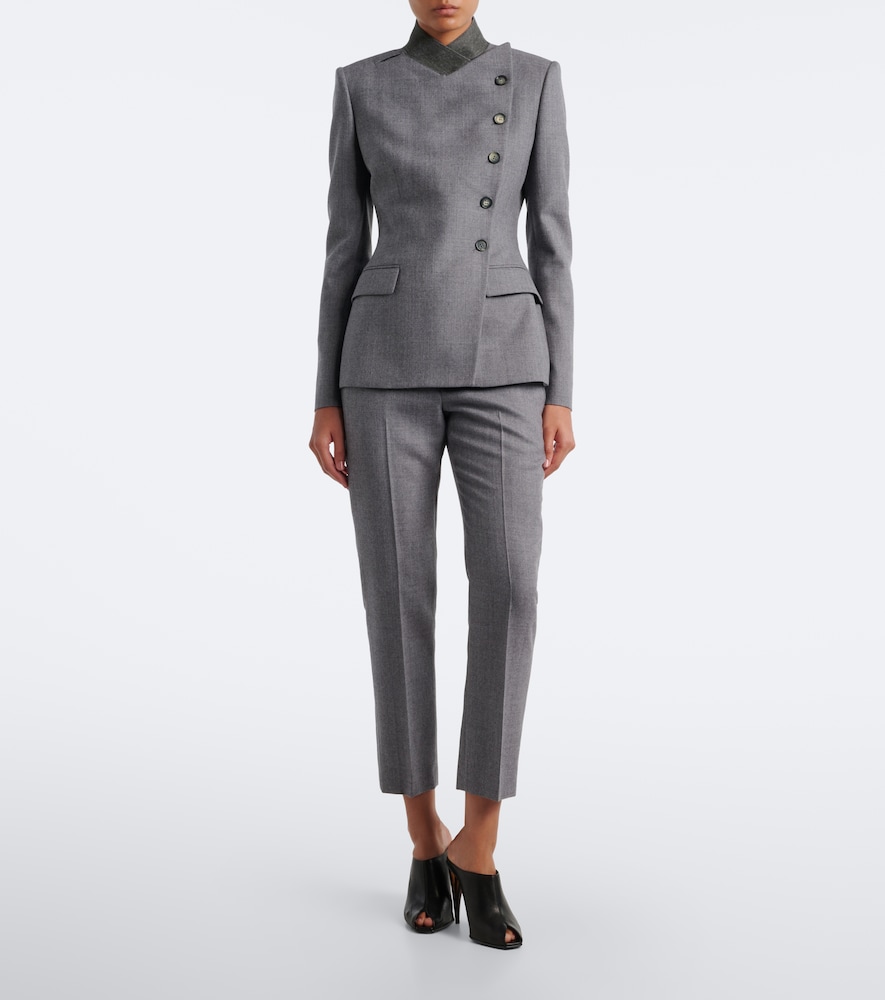 ALEXANDER MCQUEEN McQueen Peplum Wool Blazer