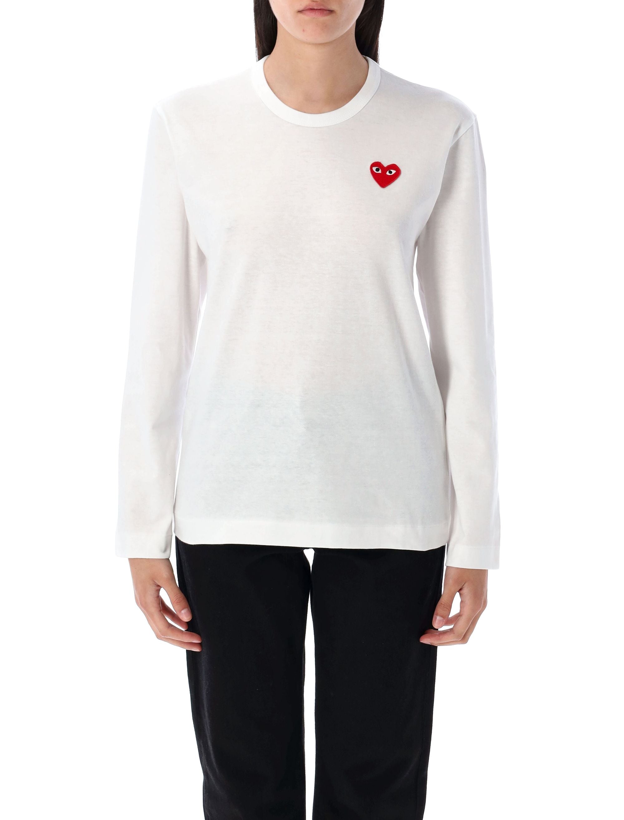 PLAY COMME DES GARCON COMME DES GARCONS PLAY Long Sleeve T-Shirt with Heart Logo