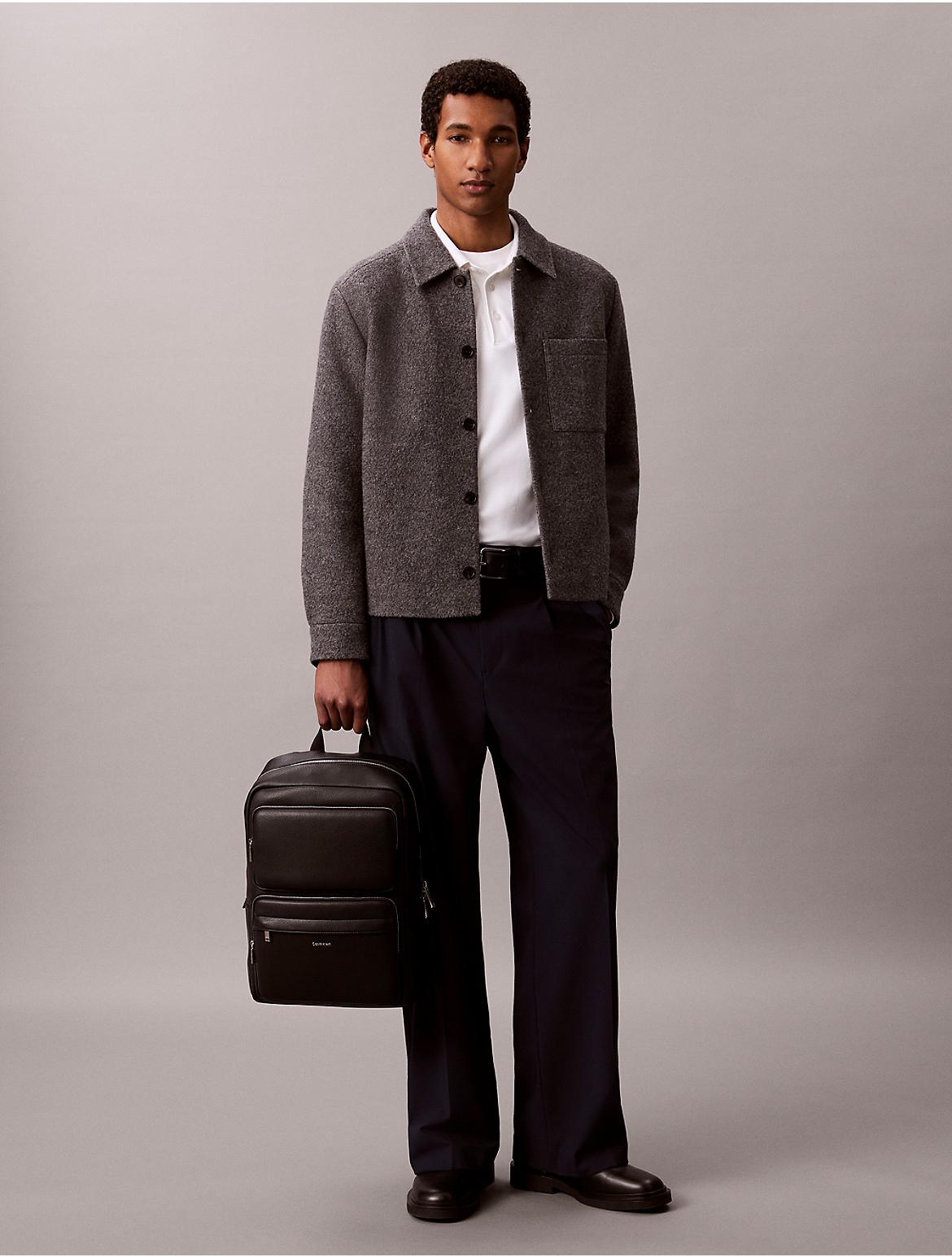 CALVIN KLEIN Calvin Klein Raised Logo Structured Backpack
