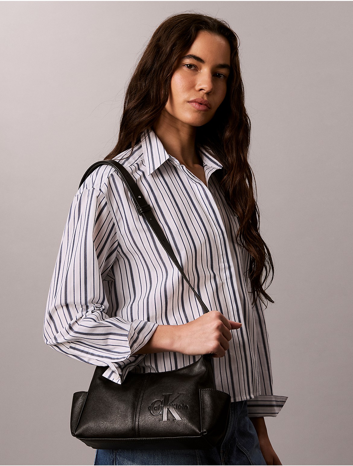 CALVIN KLEIN Calvin Klein Embossed Monologo Crossbody Bag