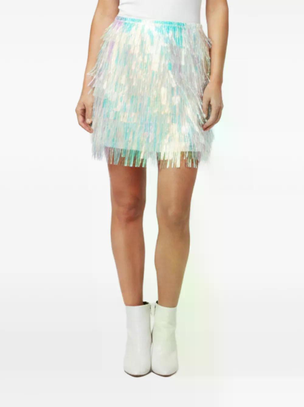 DOLCE & GABBANA Dolce & Gabbana Iridescent Fringed Mini Skirt