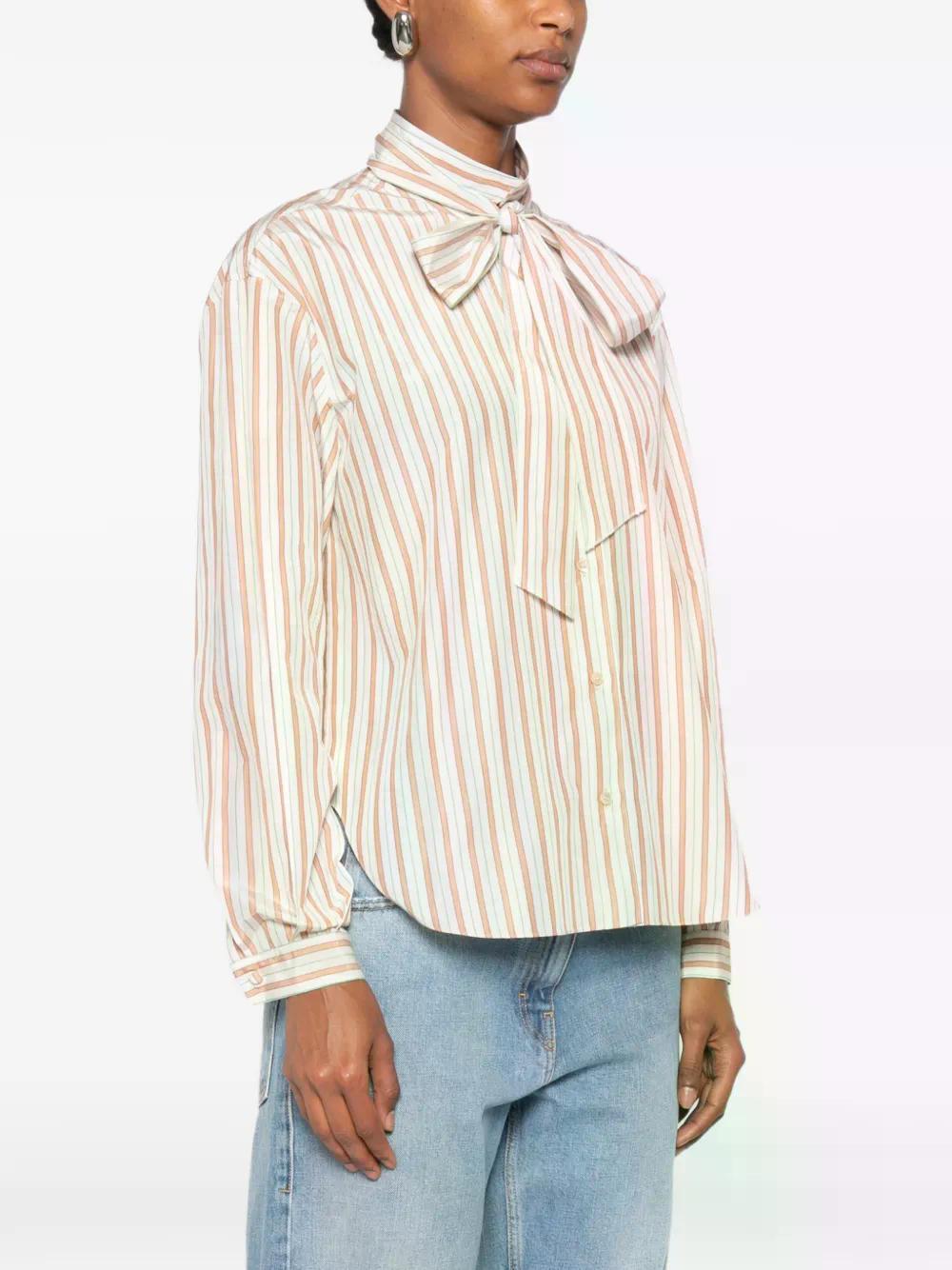 FORTE_FORTE Forte Forte Striped Bow Shirt