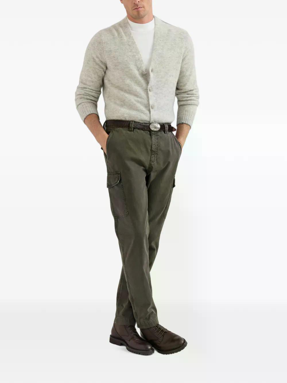 BRUNELLO CUCINELLI Brunello Cucinelli Peached Cotton Gabardine Cargo Trousers