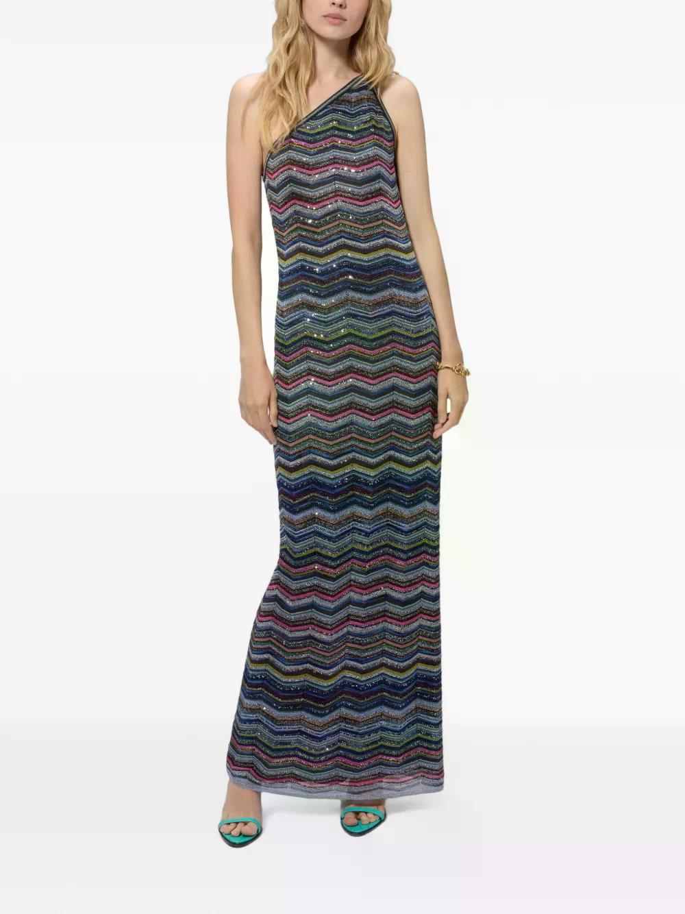 MISSONI Missoni One-Shoulder Sequin Maxi Dress