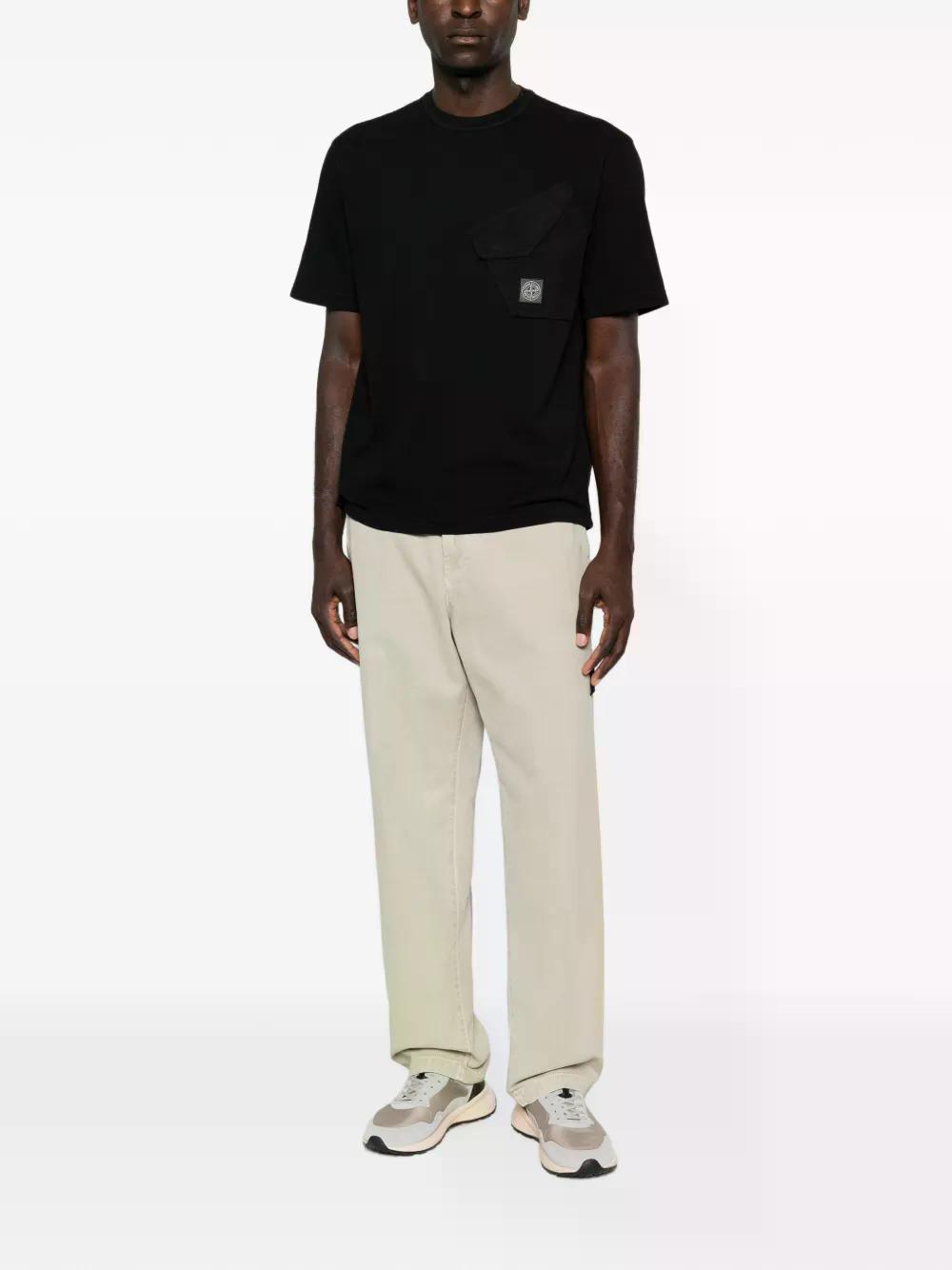 STONE ISLAND Stone Island Logo Patch Straight-Leg Trousers