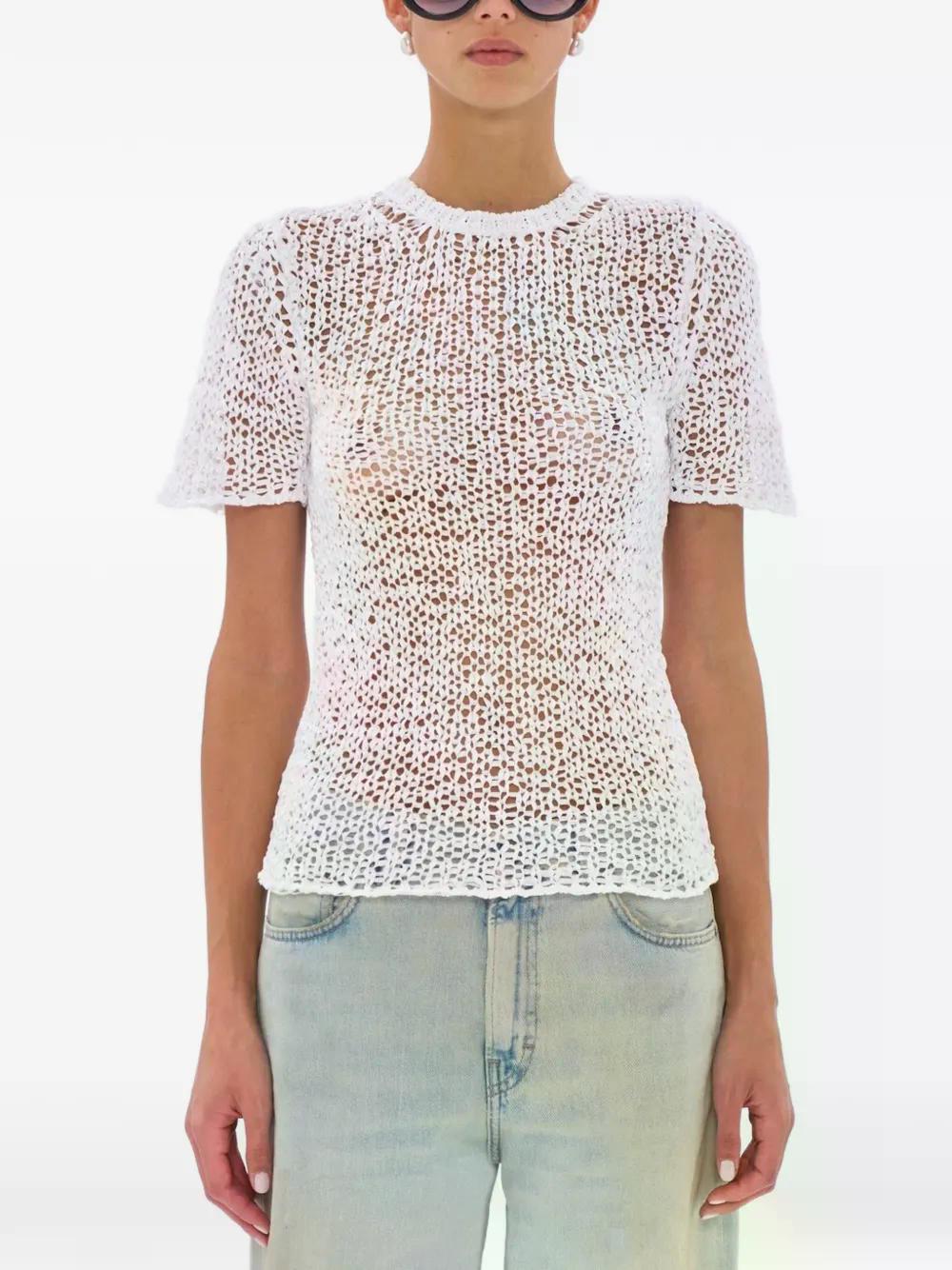 HAIKURE Haikure Abby SS Crochet Knit T-Shirt