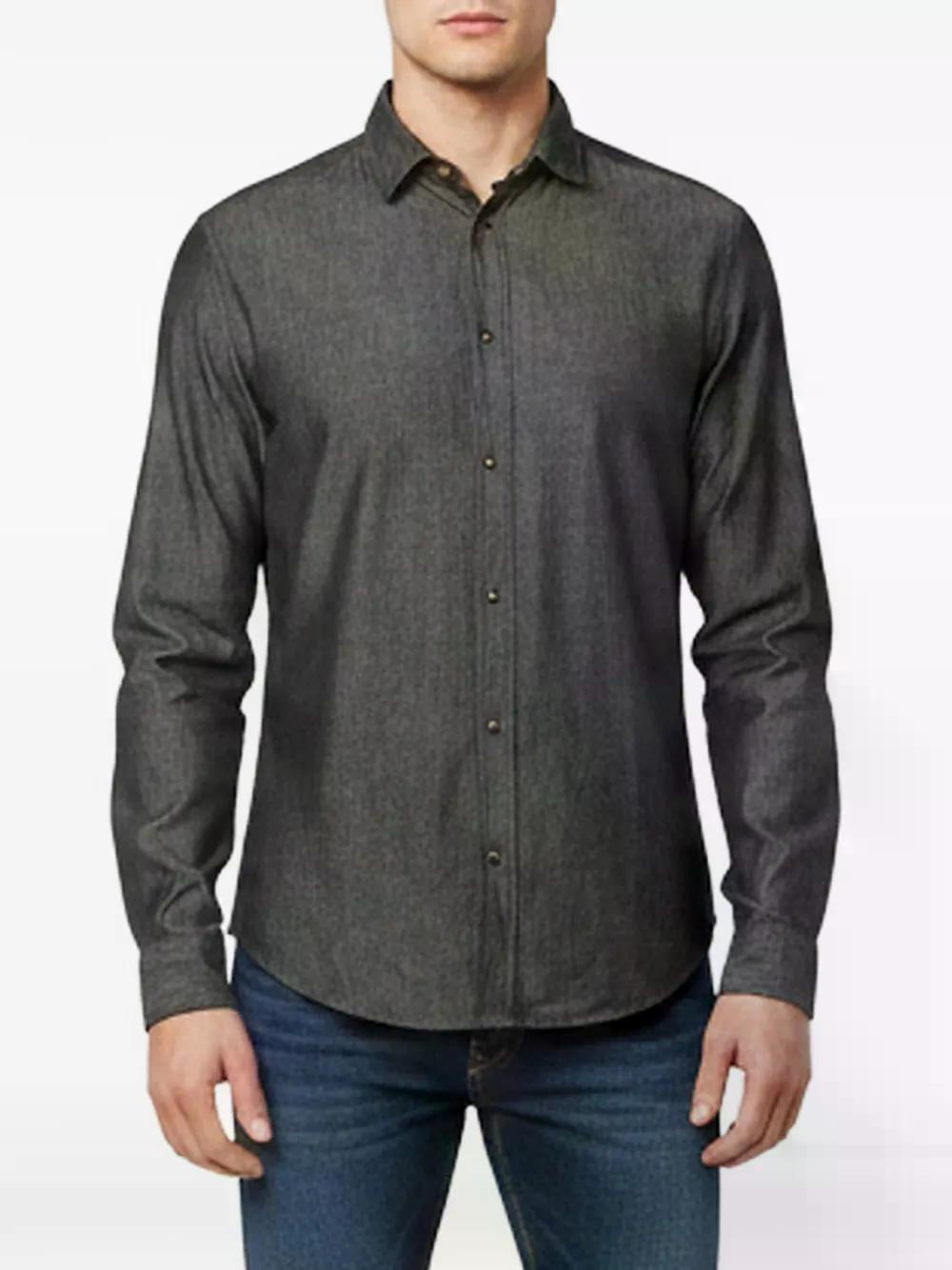 EMPORIO ARMANI slim-fit denim shirt