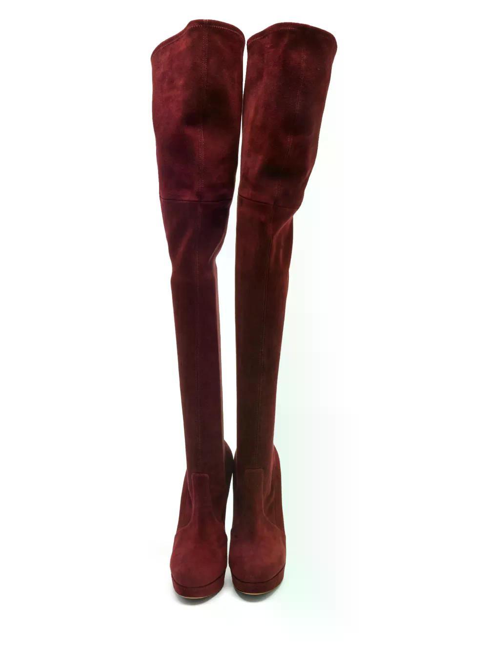 CASADEI Casadei Vintage Suede Over-the-Knee Boots