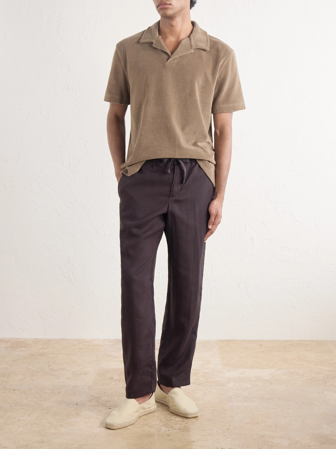 ORLEBAR BROWN Orlebar Brown - Cotton-Terry Polo-Shirt - Men - Brown - S