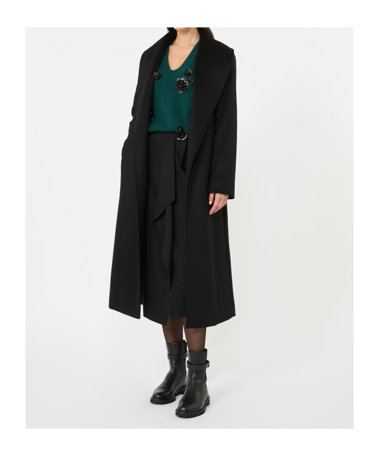 MAX MARA Max Mara Studio Loriana Belted Wool Coat