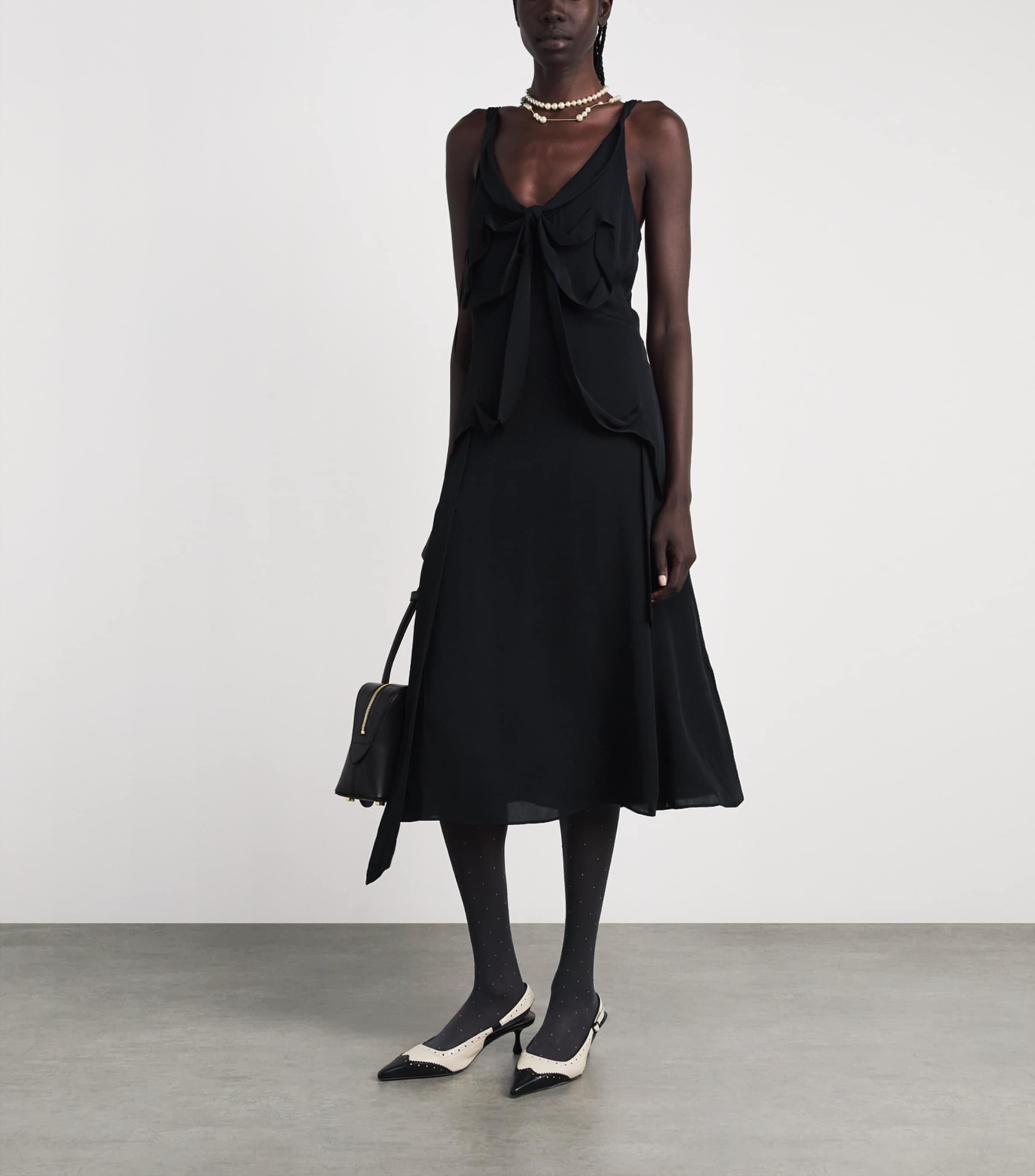 ACNE STUDIOS Acne Studios Silk Bow Detail Midi Dress