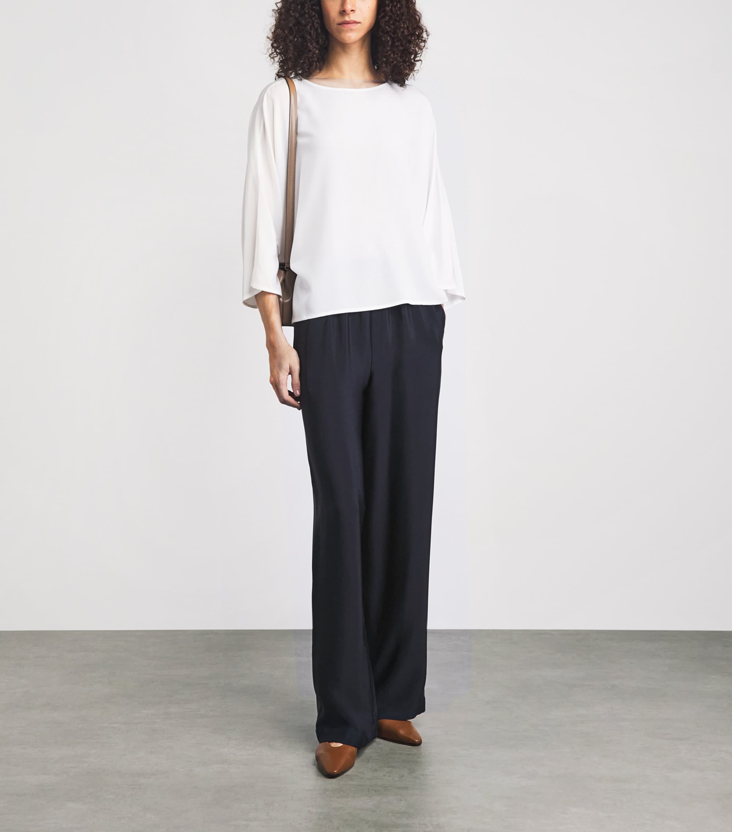 ESKANDAR Eskandar Silk Flared Trousers