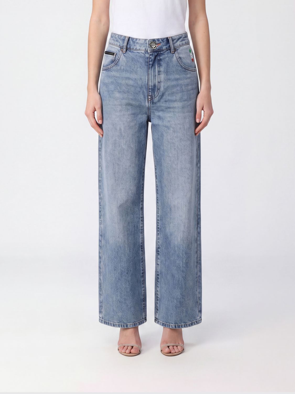 PHILIPP PLEIN Philipp Plein High-Waisted Straight Leg Jeans