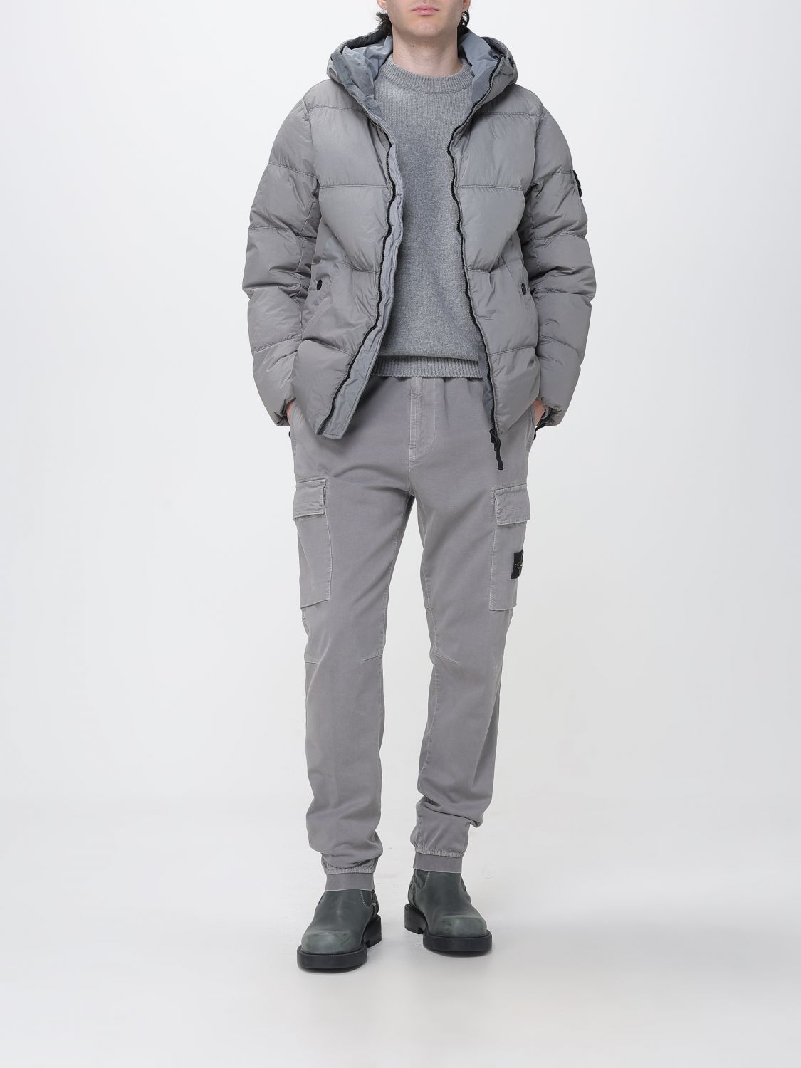 STONE ISLAND Stone Island Slim Fit Stretch Technical Fabric Cargo Trousers with Compass Logo