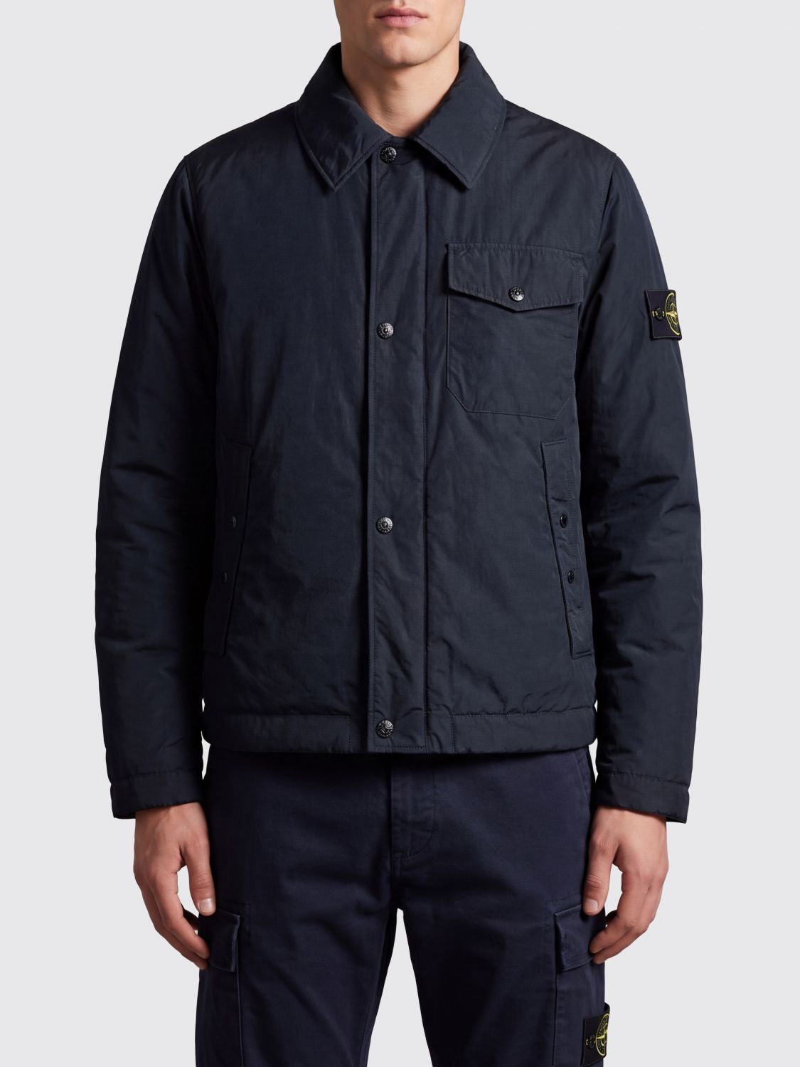 STONE ISLAND Stone Island Padded Nylon Overshirt with Compass Logo