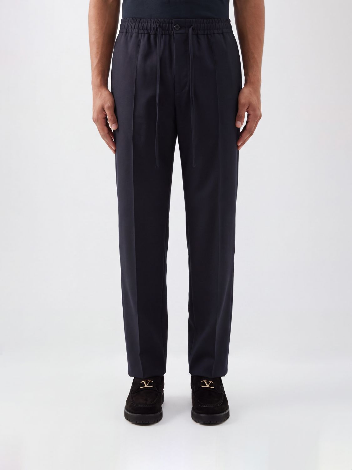 VALENTINO Valentino Garavani Twill Trousers with Elasticated Drawstring Waist
