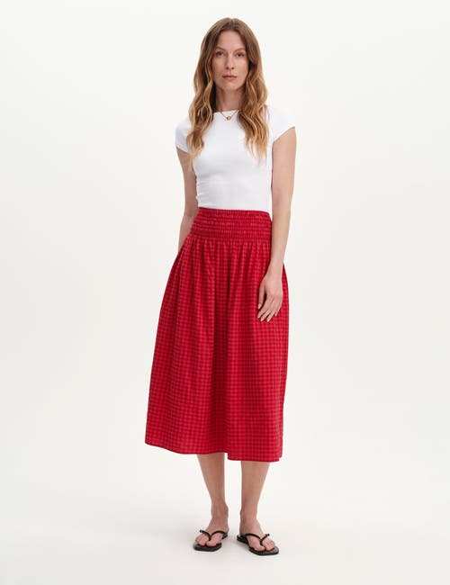 FINERY LONDON FINERY LONDON Vanessa Gingham Seersucker Midi Skirt