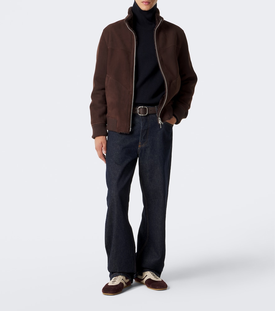 ARMA Arma Suede Blouson Jacket with Shearling Lining