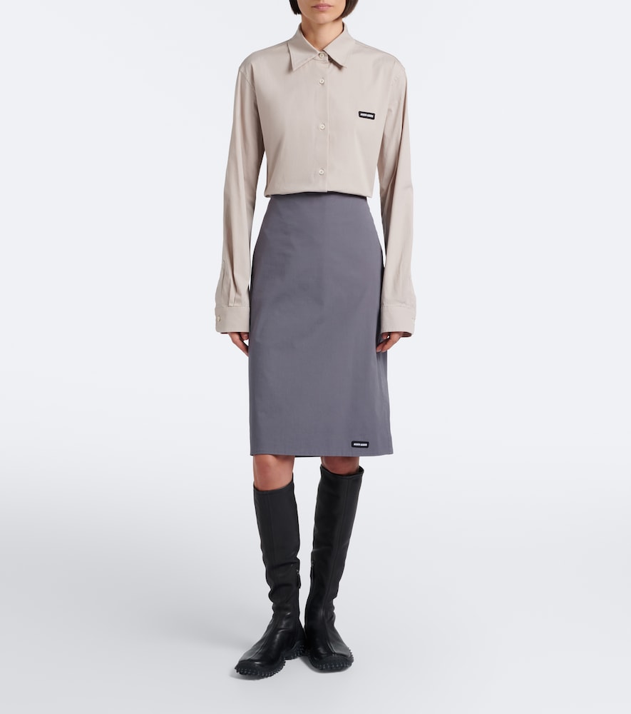 MIU MIU Miu Miu Cotton-Blend Poplin Shirt
