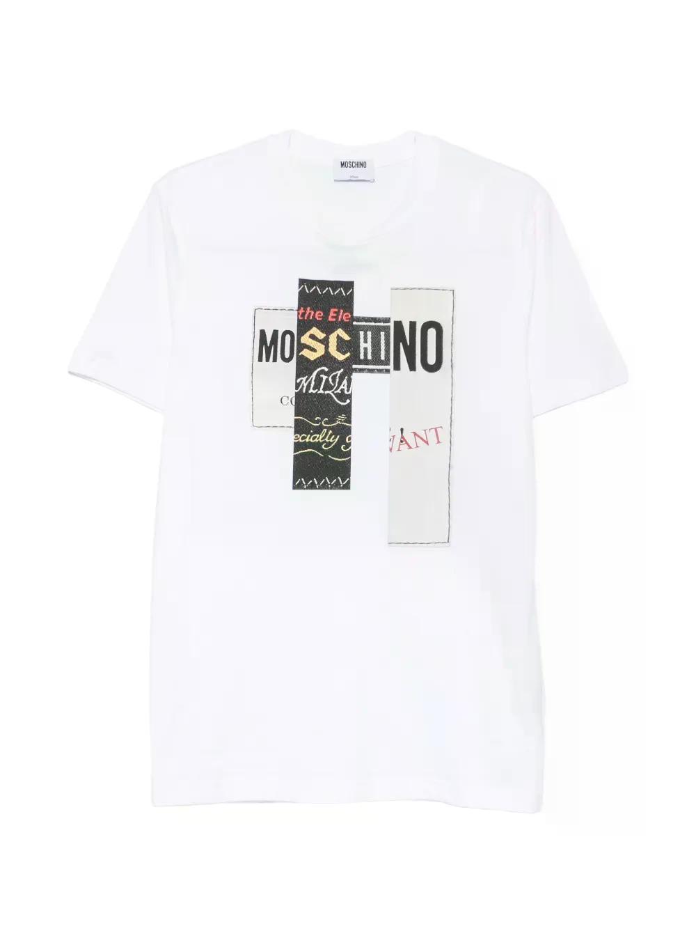 MOSCHINO logo-patch t-shirt