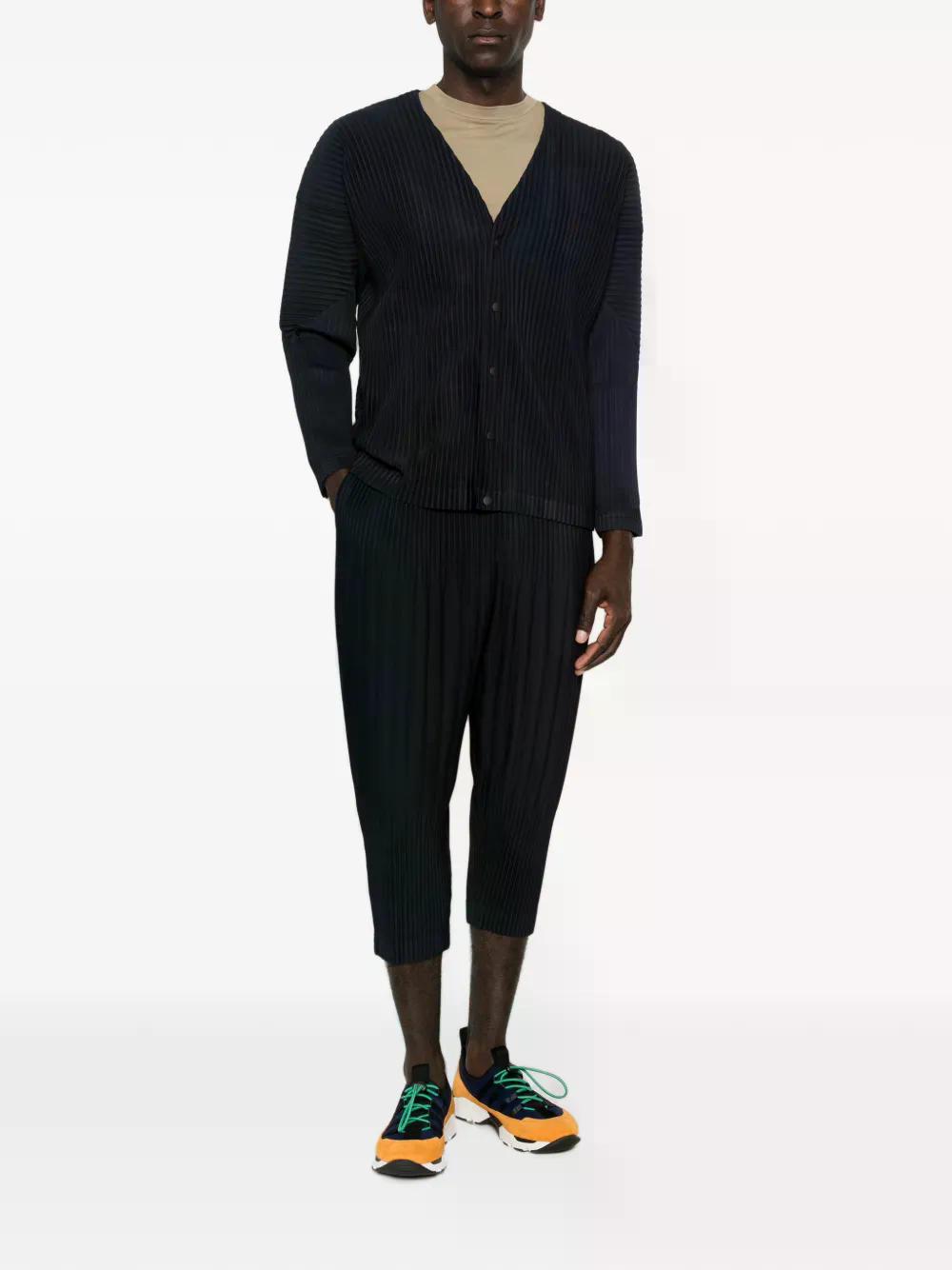 ISSEY MIYAKE Homme Plissé Issey Miyake Pleated Cropped Trousers