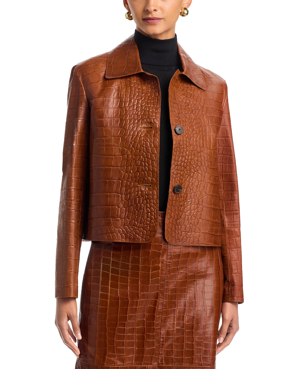 ARMA Arma Embossed Leather Jacket