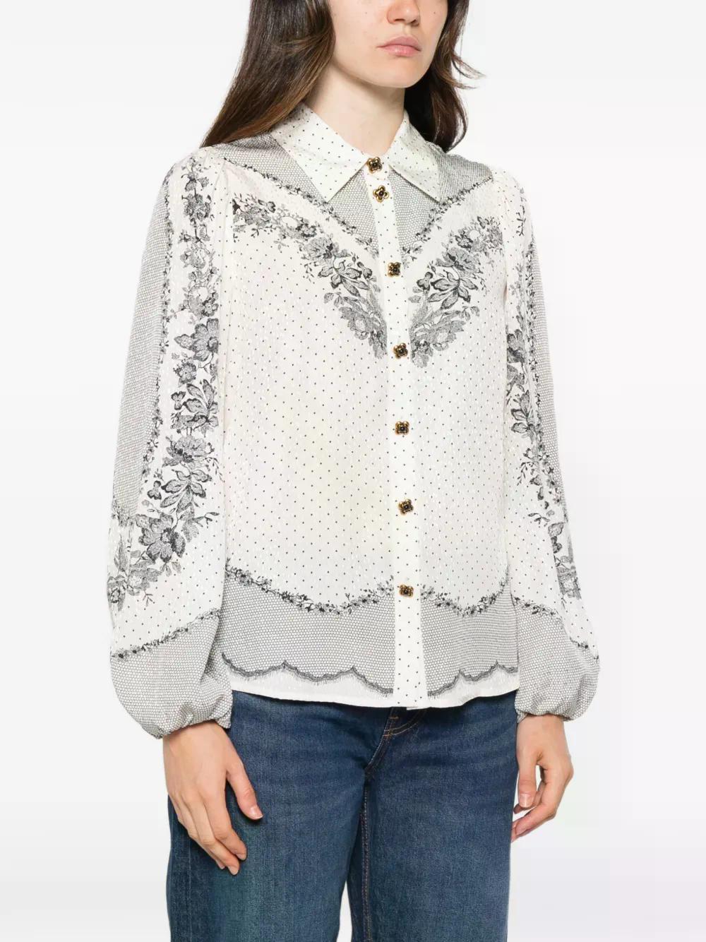 TWINSET TWINSET Floral Print Polka Dot Blouse