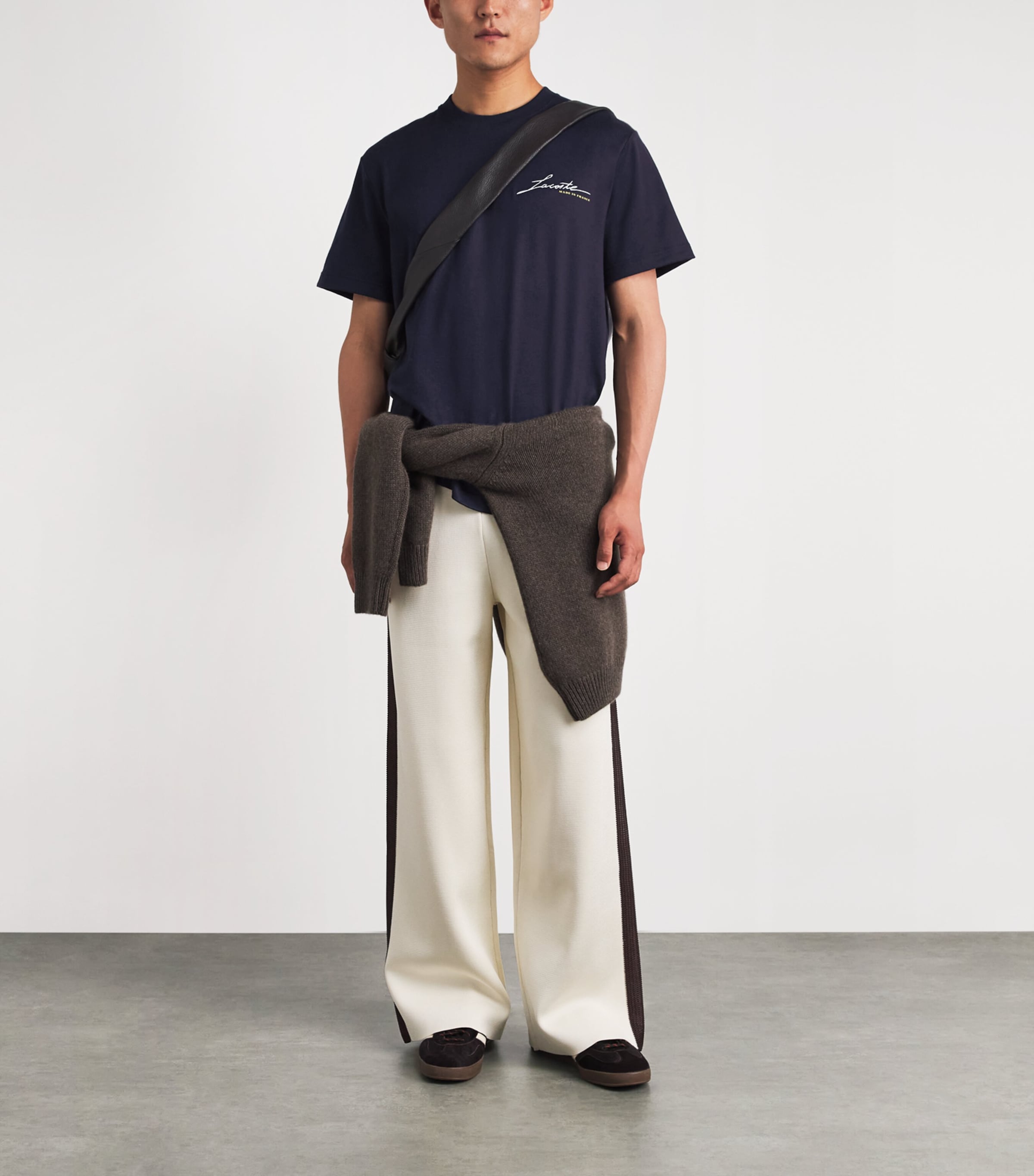 LACOSTE french made signature embroidery t-shirt