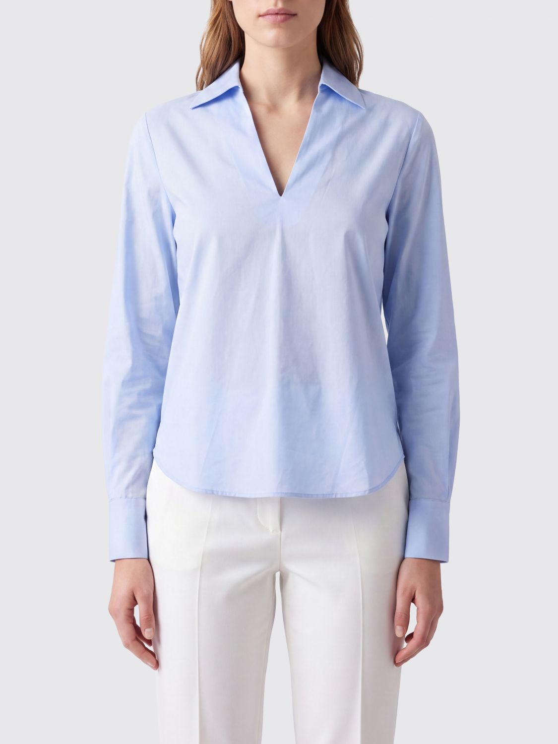 SEMICOUTURE Joanne Slim Fit Stretch Cotton Shirt