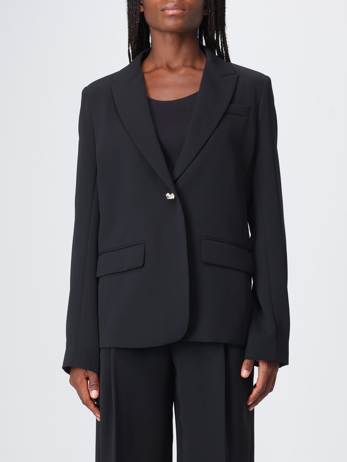 TWINSET Twinset Cropped Slim Fit Crêpe Blazer