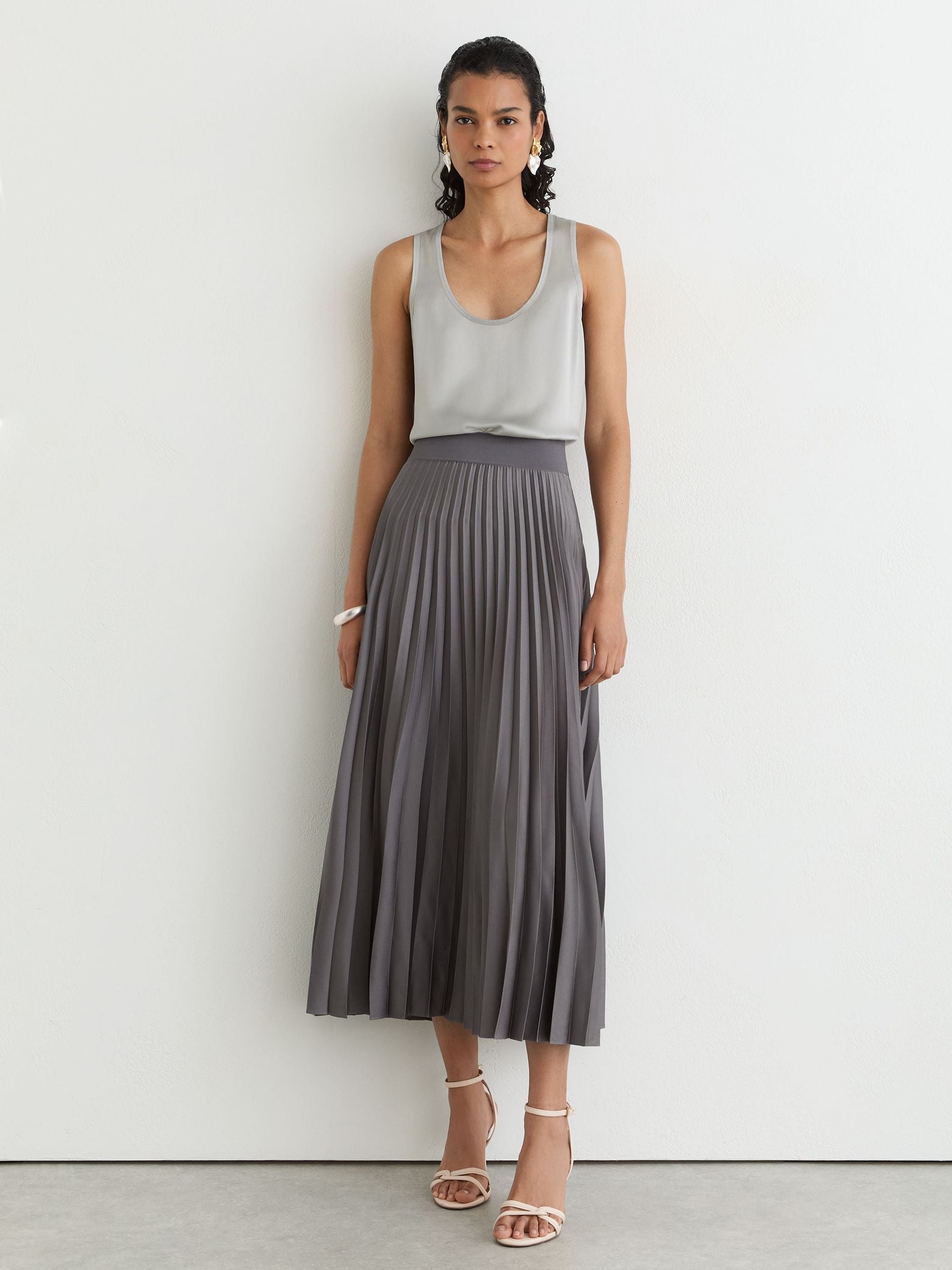 REISS Reiss Ruby Silk-Front Camisole