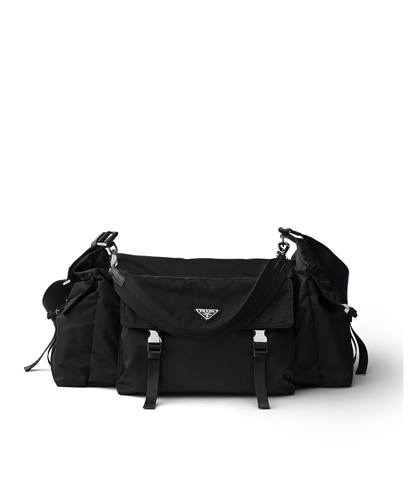 PRADA Prada Re-Nylon and Leather Duffel Bag