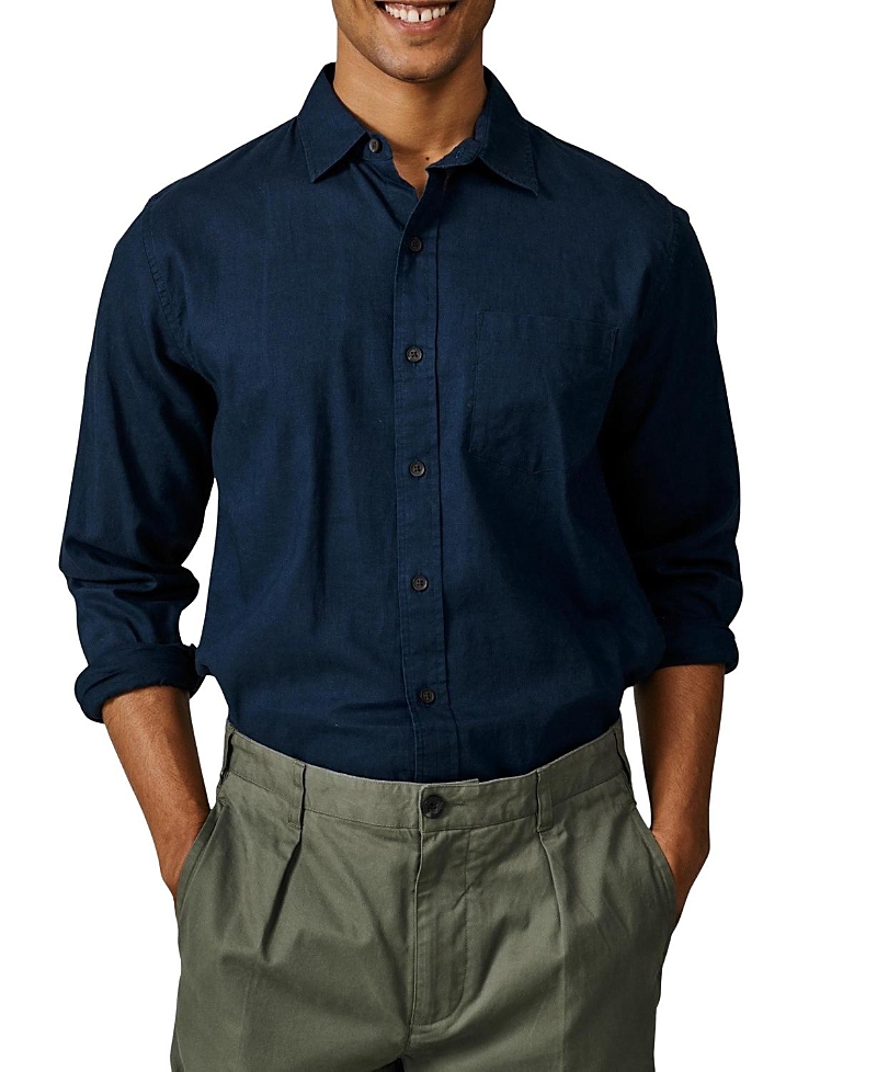 AUBIN grainsby linen cotton relaxed shirt